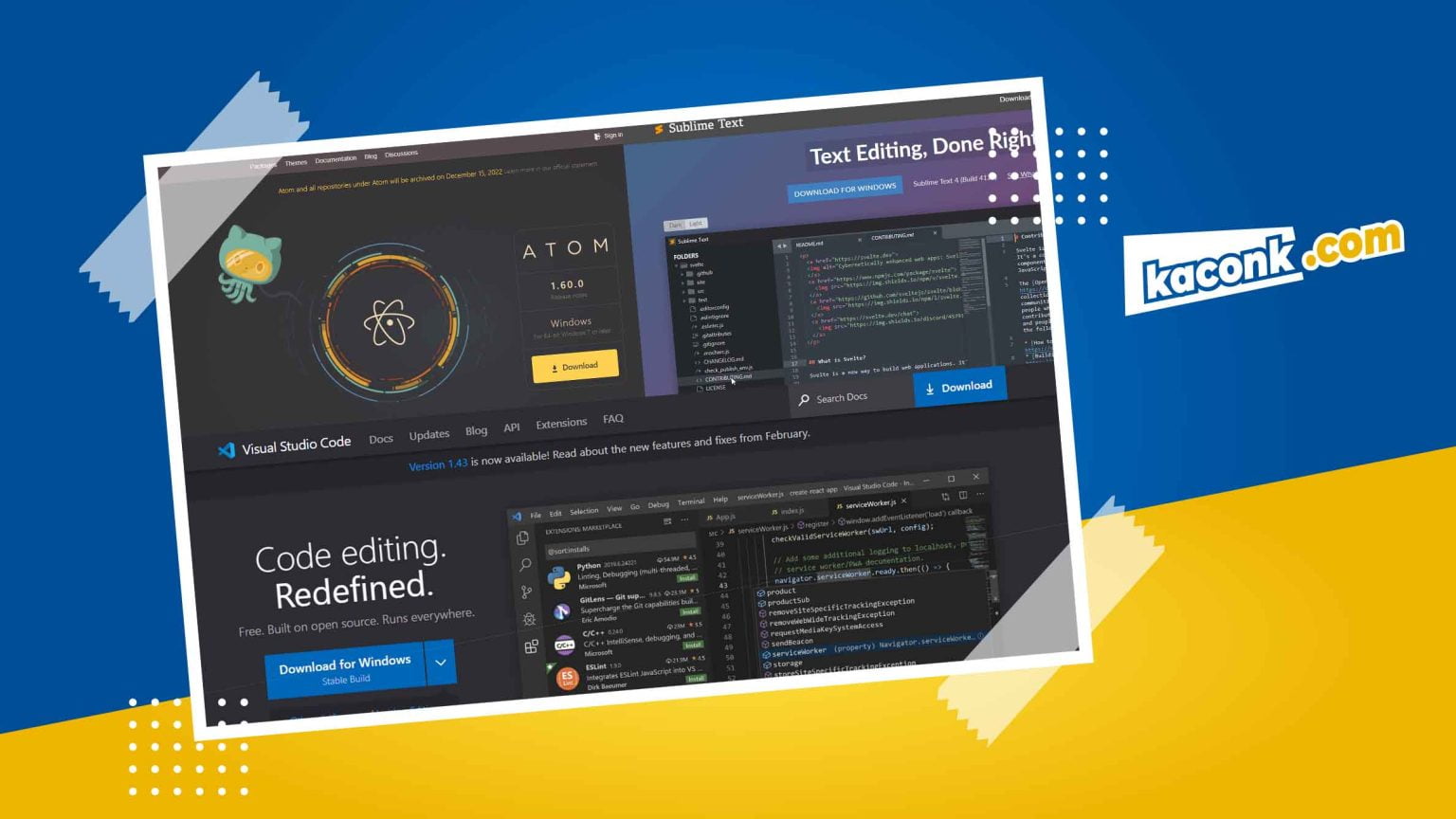 Text Editor Terbaik untuk Programmer Ngoding Lebih Cepat dan Seru - Kaconk