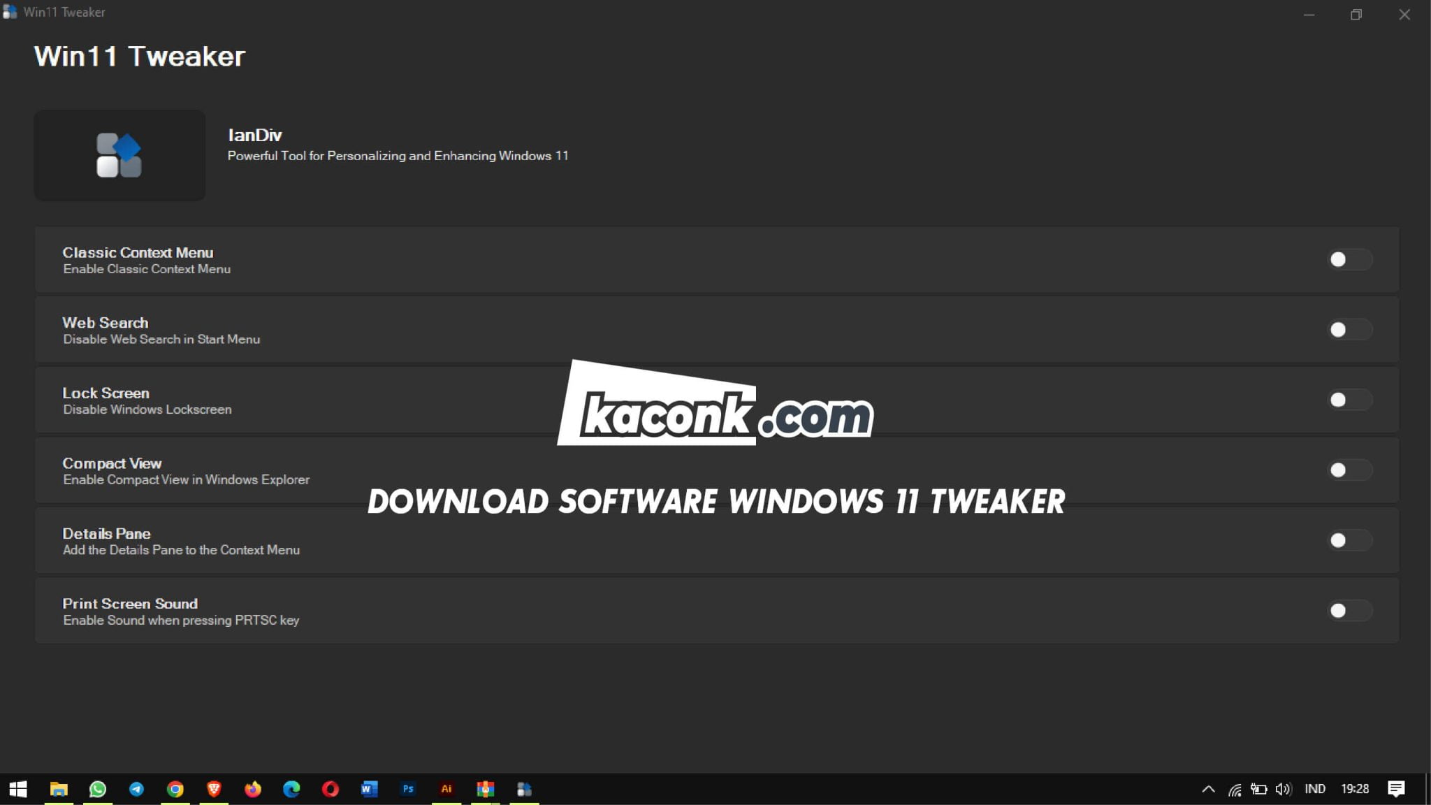 Download Software Windows 11 Tweaker - Kaconk