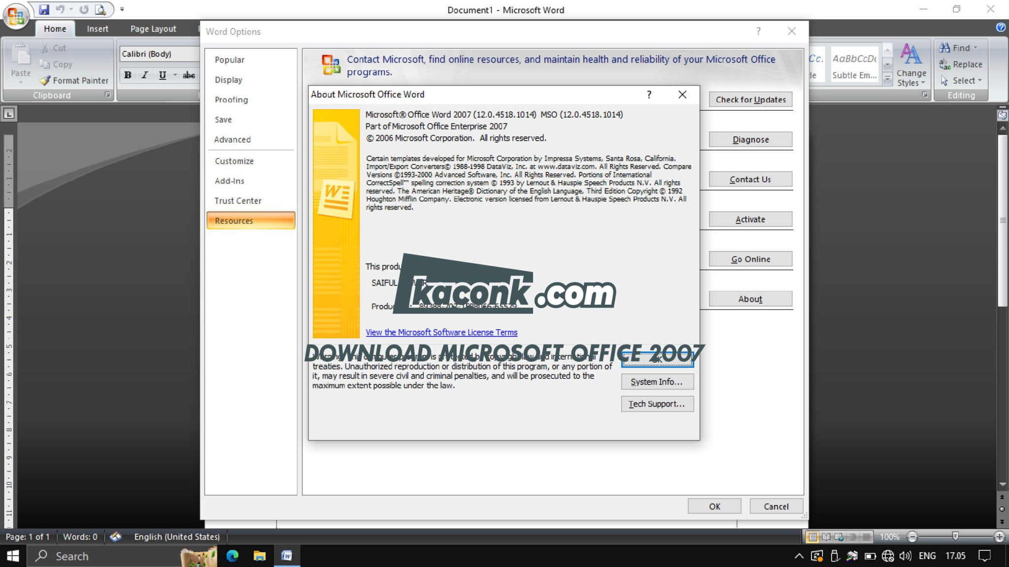 Download Office 2007 Full Version GRATIS - Kaconk