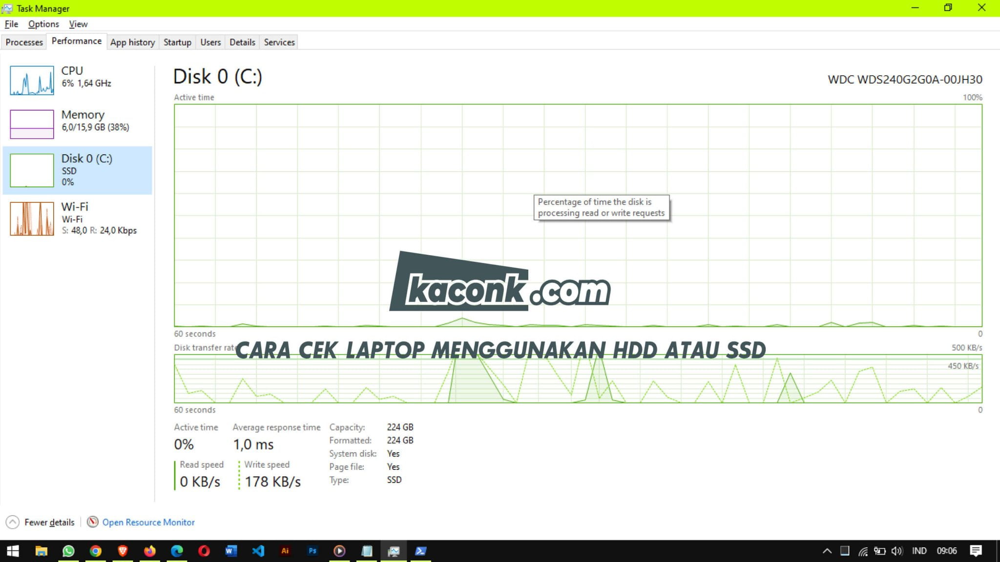 Cara Cek Laptop Apakah Menggunakan SSD atau HDD - Kaconk