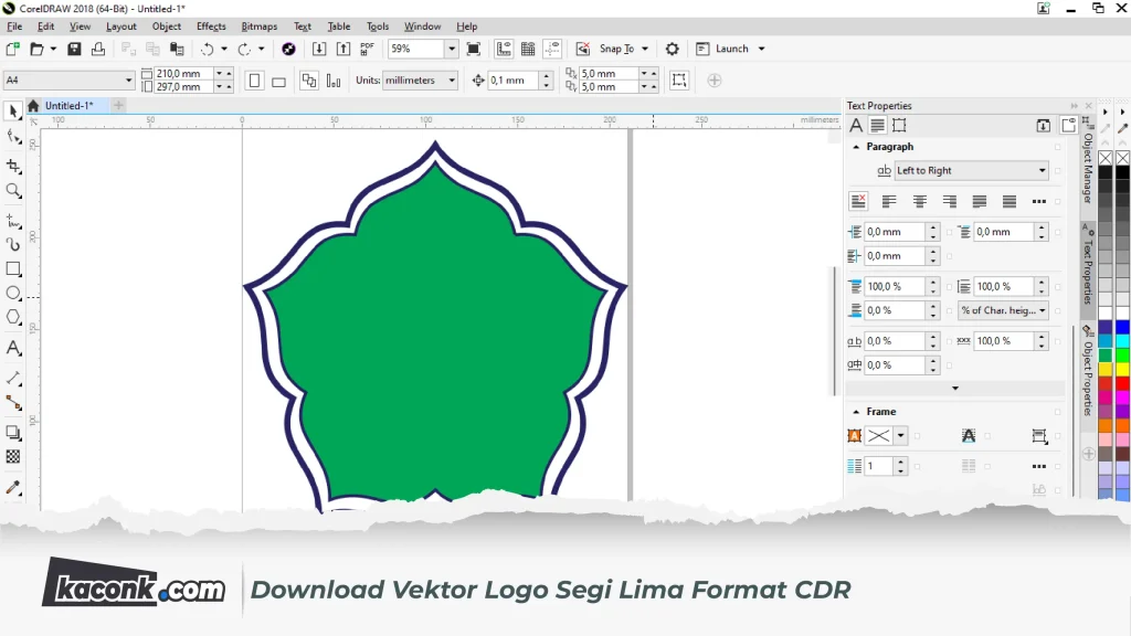 Download Vektor Logo Segi Lima Format CDR - Kaconk